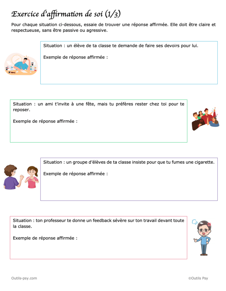 Exercices d'affirmation de soi | PDF